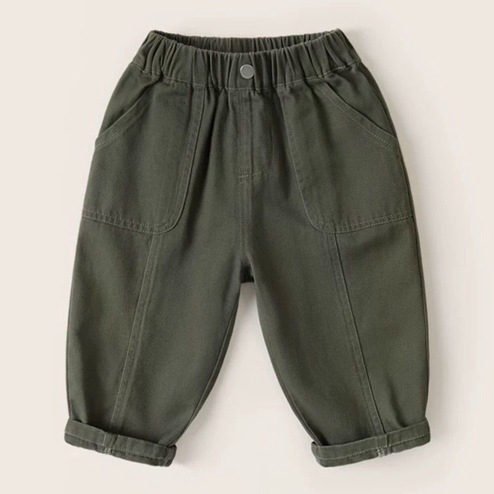 Boys Cargo Pants Style Casual Trousers With Multiple Pockets ...