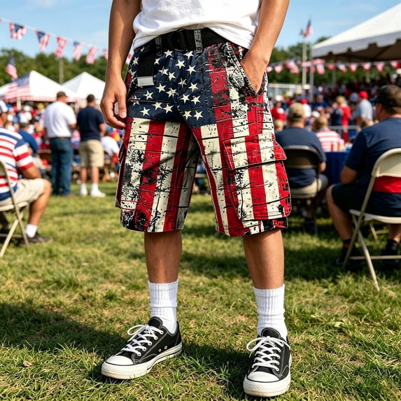 Boys Cargo Shorts 250 Anniversary USA Shorts American Flag Boys ...