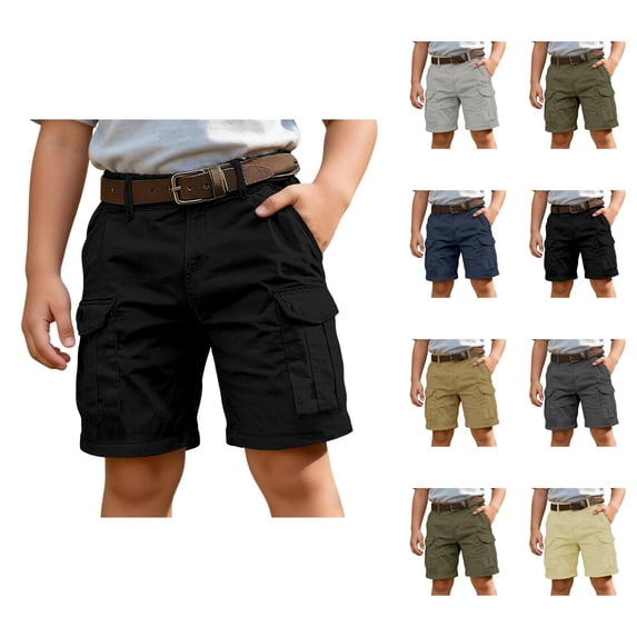 Boys Cargo Shorts For Kids With Multiple Pockets Outdoor Play And ...