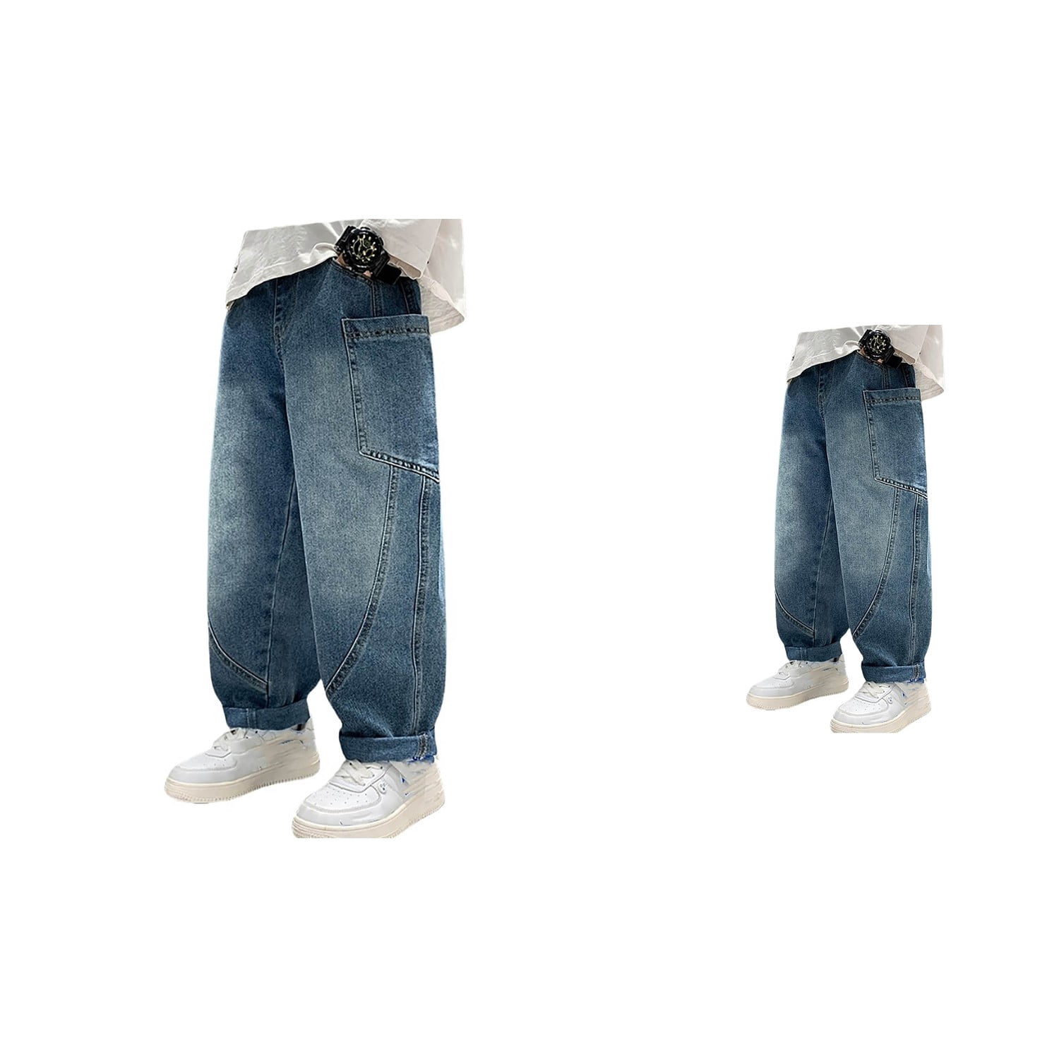 Boys Cargo Trousers Fully Elastic Waist Trousers For Children Regular ...