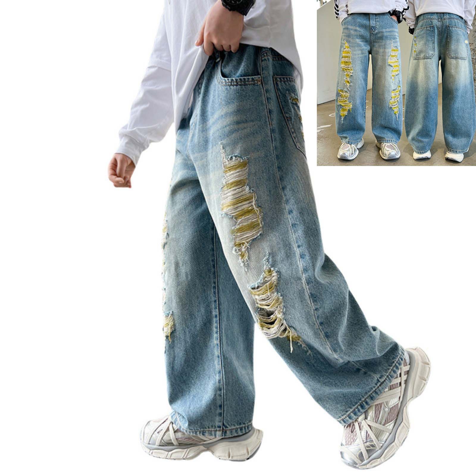 Boys Cargo Trousers with Full Elastic Waist Regular Fit Comfortable ...