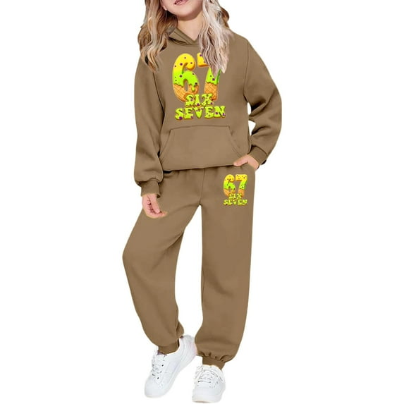 Boys Cartoon Graphic Print Hooded Zip Up Tracksuit Sweatsuits Long ...