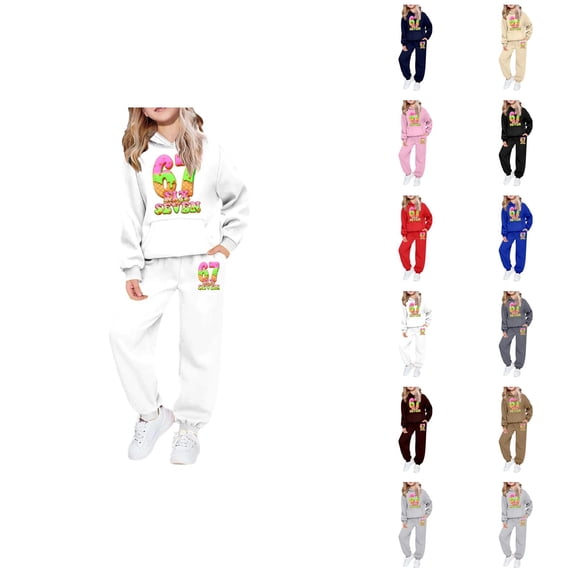 Boys Cartoon Graphic Print Hooded Zipper Tracksuit Long Sleeve Casual ...