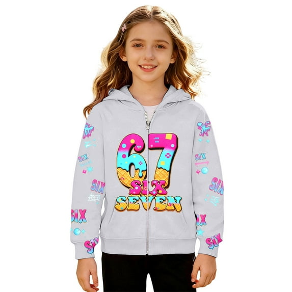 Boys Cartoon Graphic Zip Up Hoodie Long Sleeve Pullover Jacket For Kids ...
