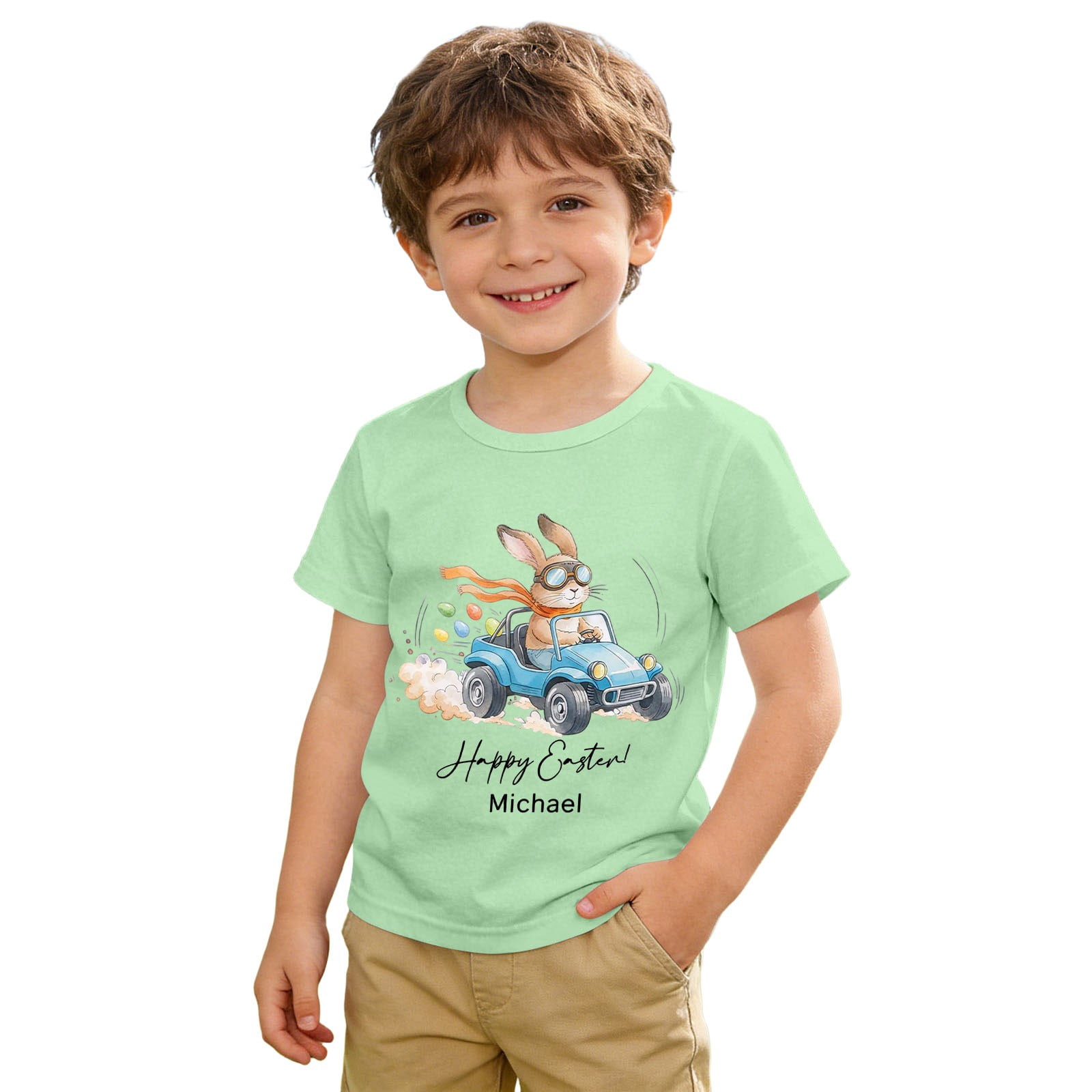 Boys Cartoon Numbers T Shirt Short Sleeve Crew Neck Light Breathable ...