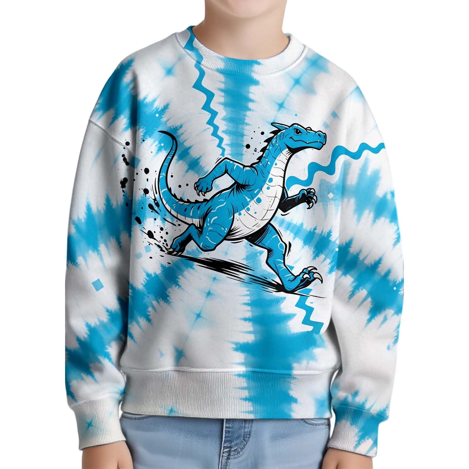Boys' Cartoon Pattern Crew Neck Long Sleeve Sweatshirt (1Y 7Y) Cool ...