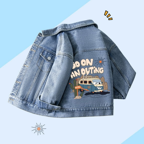 Boys’ Cartoon Print Denim Jacket – Trendy Spring/Summer 2026 Jean ...
