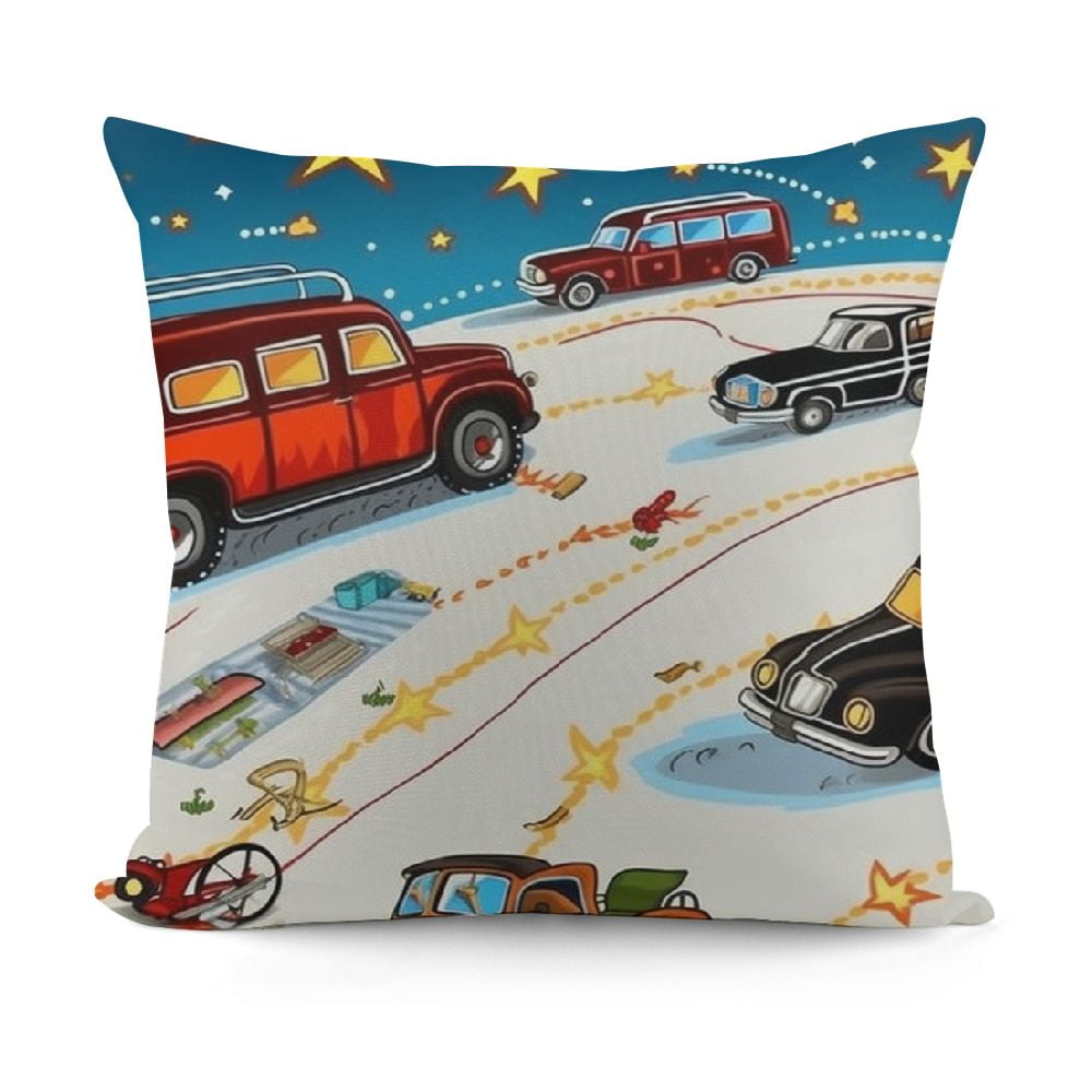 Boys Cartoon Truck Fitted Sheet Full, Transportation Vehicles Bed ...