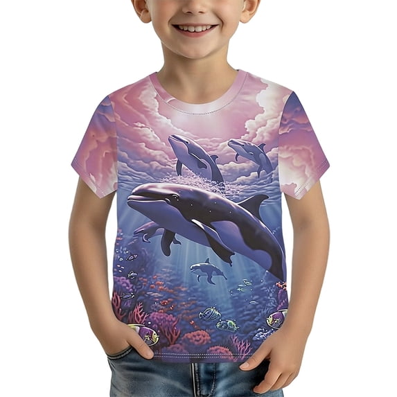 Boys Casual Fashion Graphic Tee With Galaxy Star Print Comfortable ...