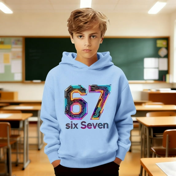 Boys Casual Hooded Sweatshirt with Fashion Print, for Outdoor ...