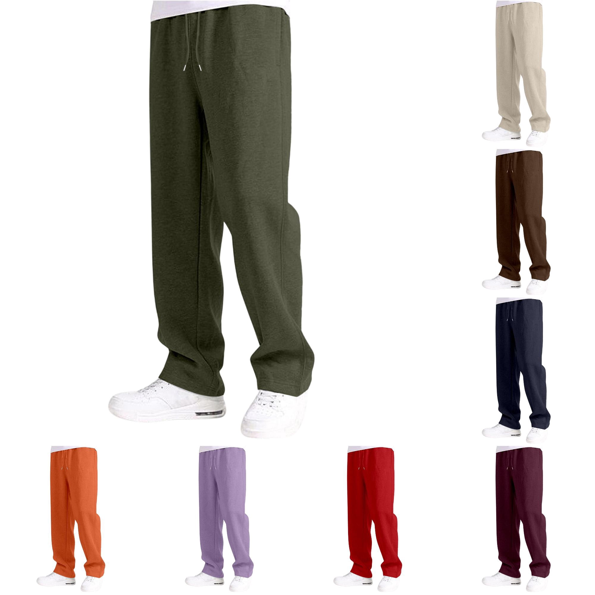 Boys Casual Jogger Pants, Loose Fit Sweatpants with Drawstring Elastic ...