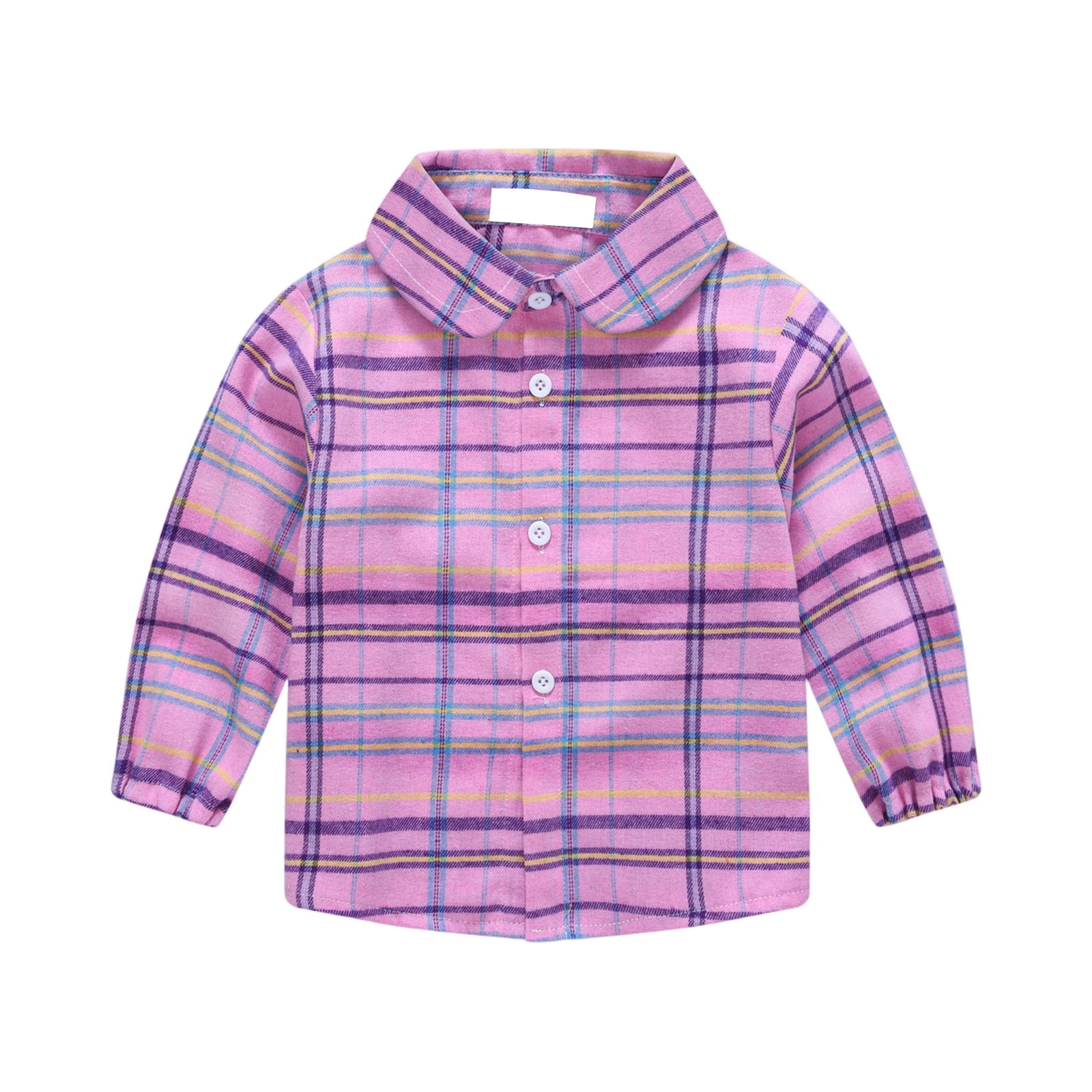 Boys Casual Long Sleeve Button Down Shirt Spring Fall Purple 110 ...