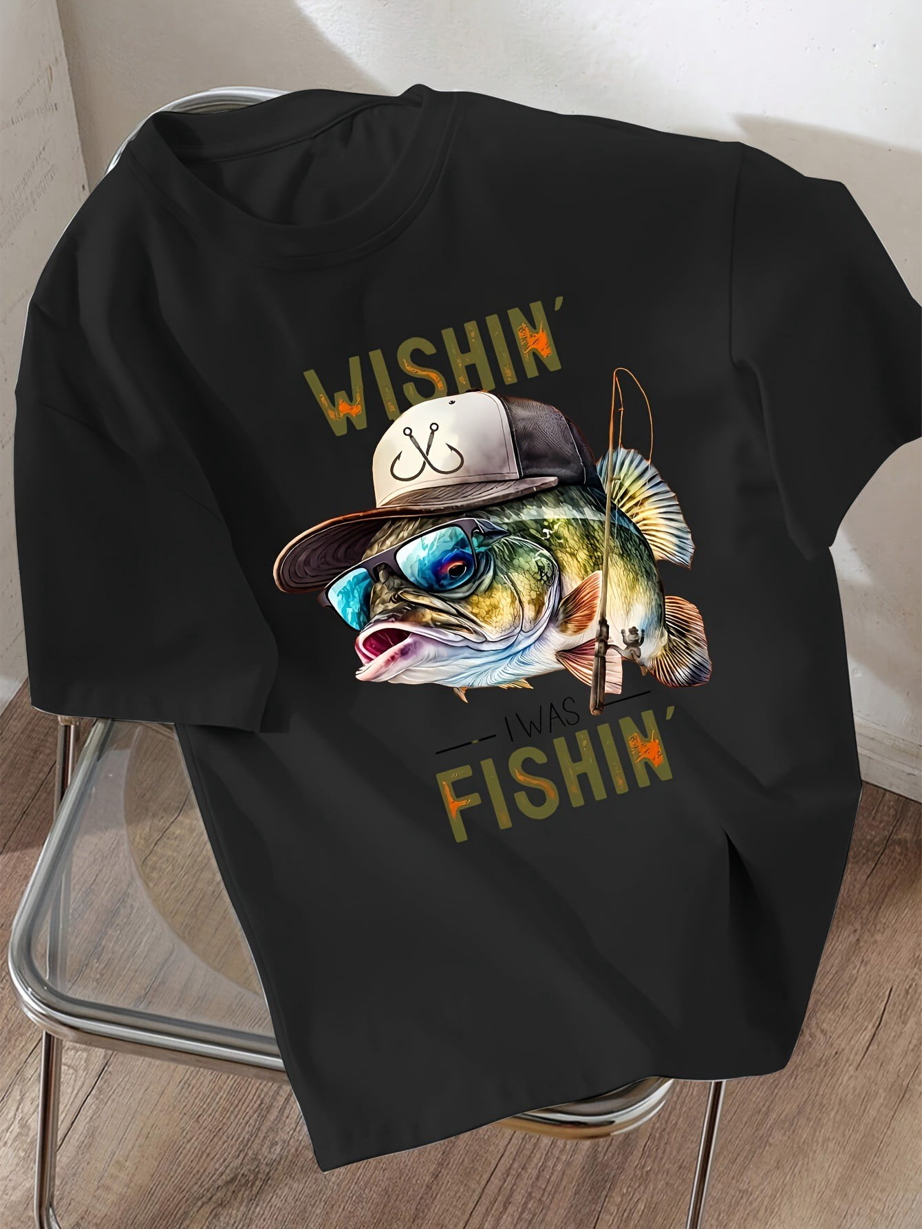 Boys' Casual Loose Fit Graphic T-Shirt - Summer Fishing Theme with ...