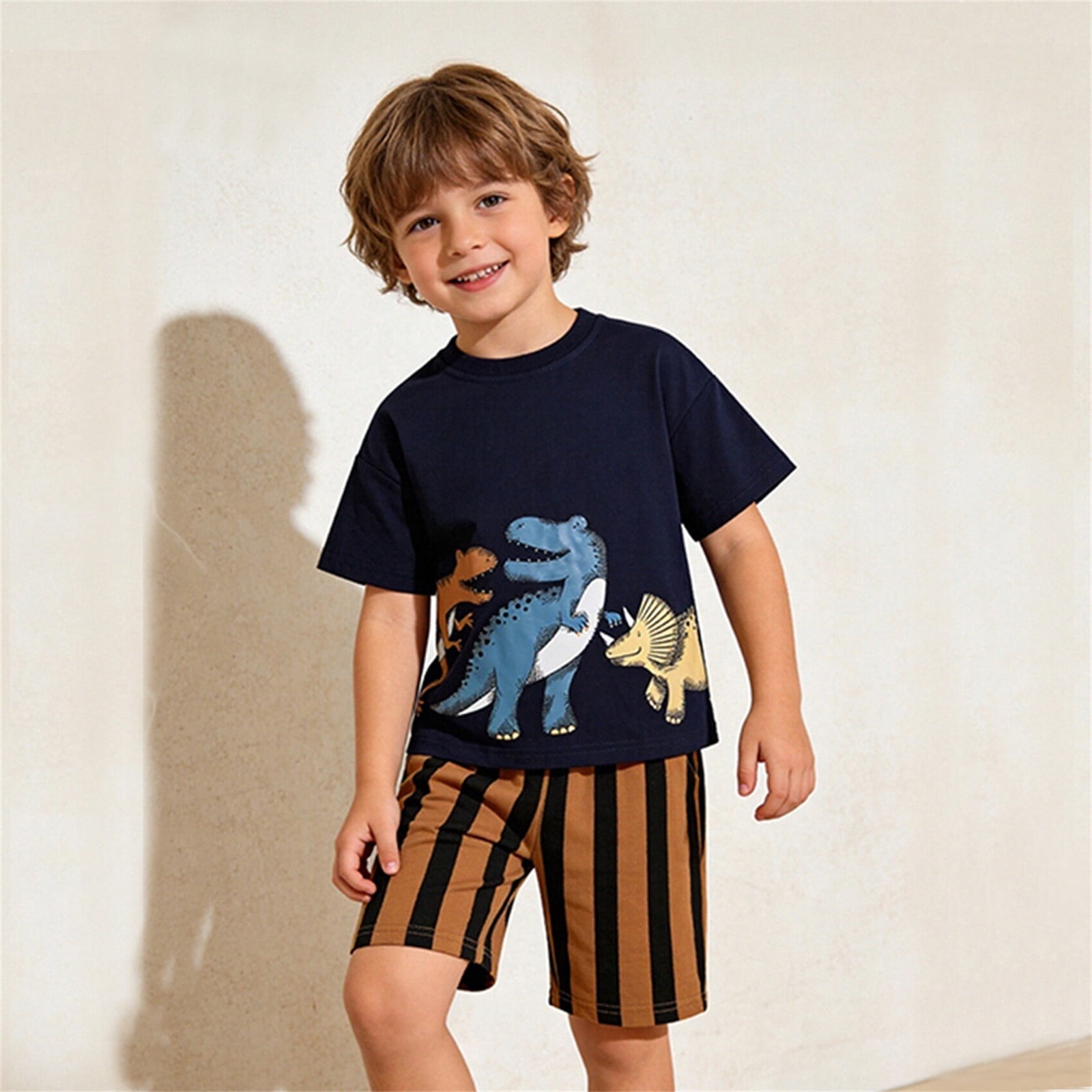Boys Casual Outfit Stylish Breathable Shorts and Short Sleeves Sets ...