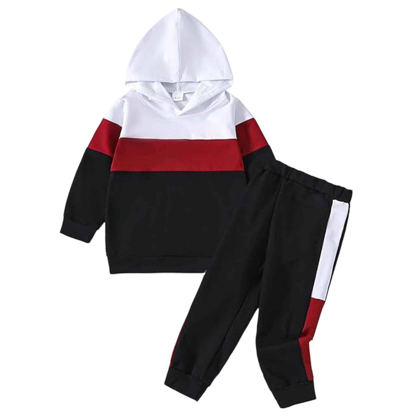 Boys Casual Plaid Bear Hoodie And Matching Pants Set For Fall And ...
