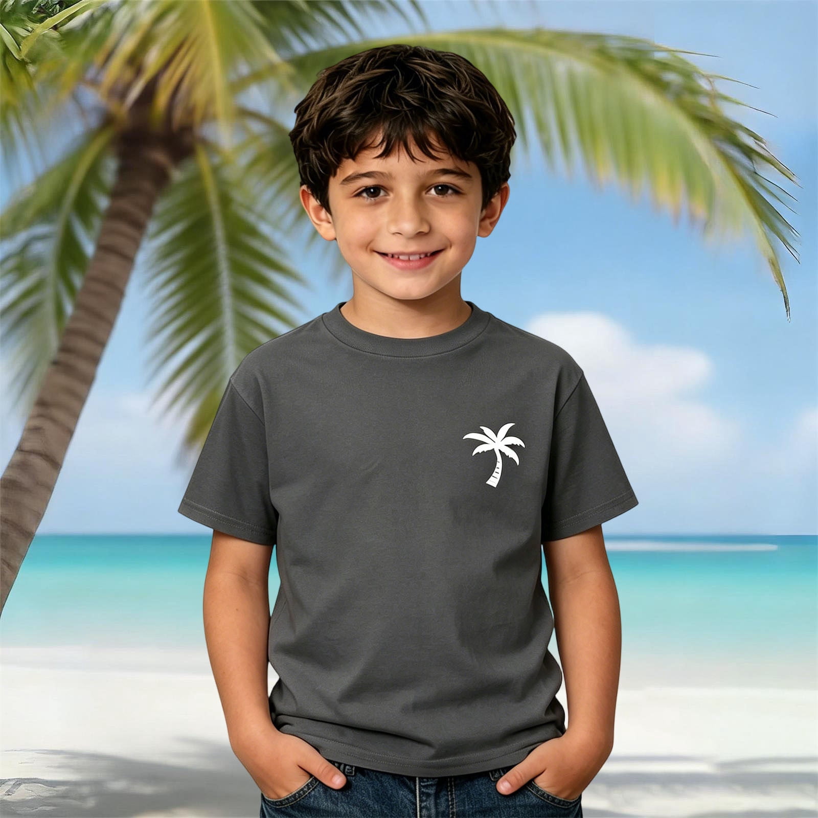 Boys Casual Shirt Classic Stylish Short Sleeve T-Shirts Soft Relaxed ...