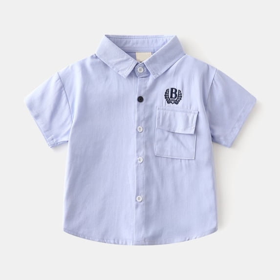 Boys Casual Shirt for Toddlers — Breathable Loose Fit Top with Front ...