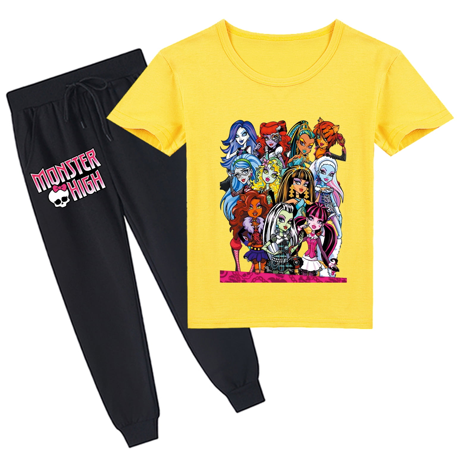 Boys' Charming Summer Outfit: Monster High Crew Neck Cotton Short ...