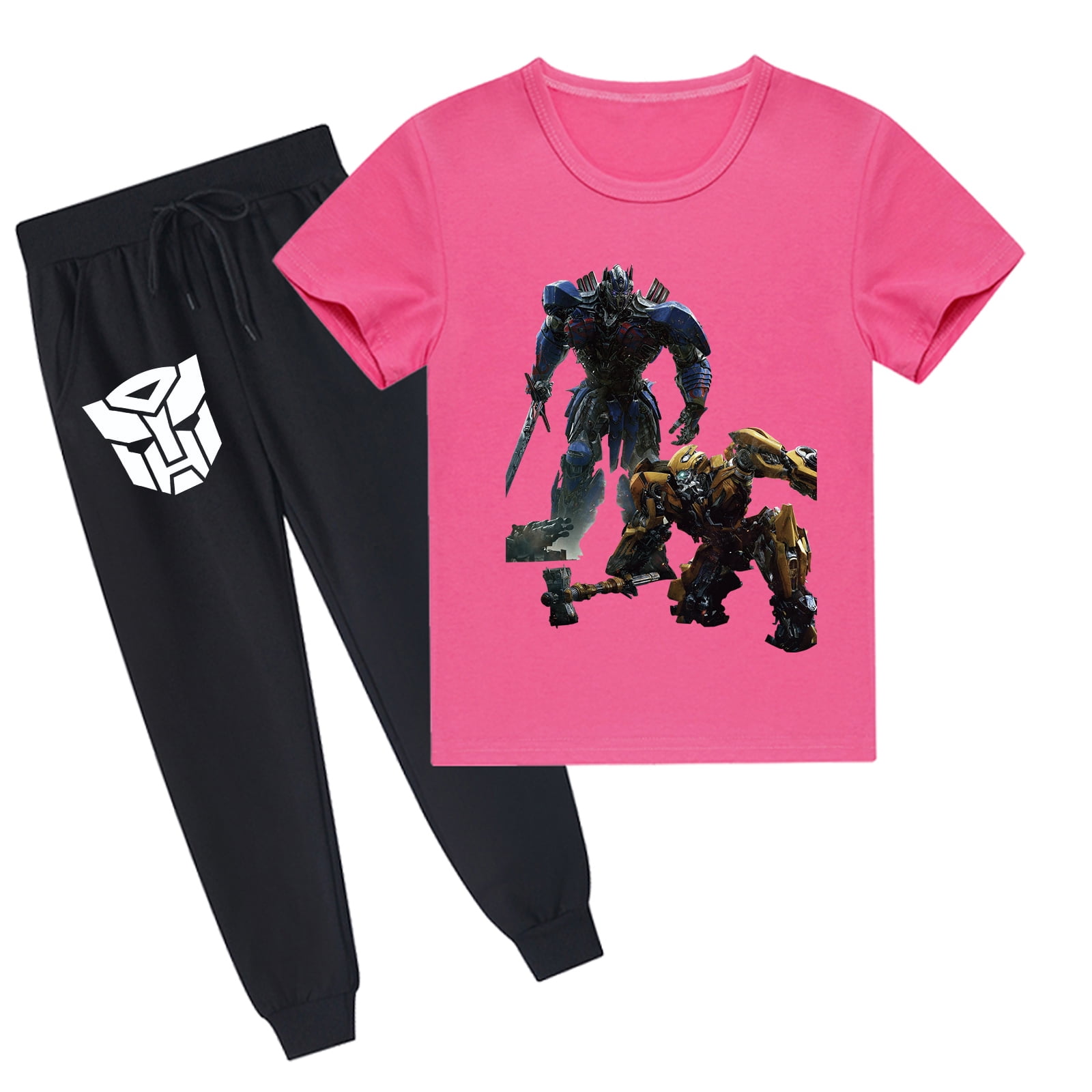 Boys' Charming Summer Outfit: Transformers Crew Neck Cotton Short ...