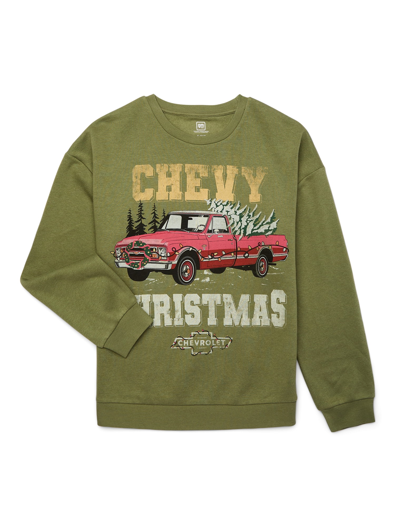 Chevy Boys Christmas Graphic Print Sweatshirt, Sizes 4-18 - Walmart.com