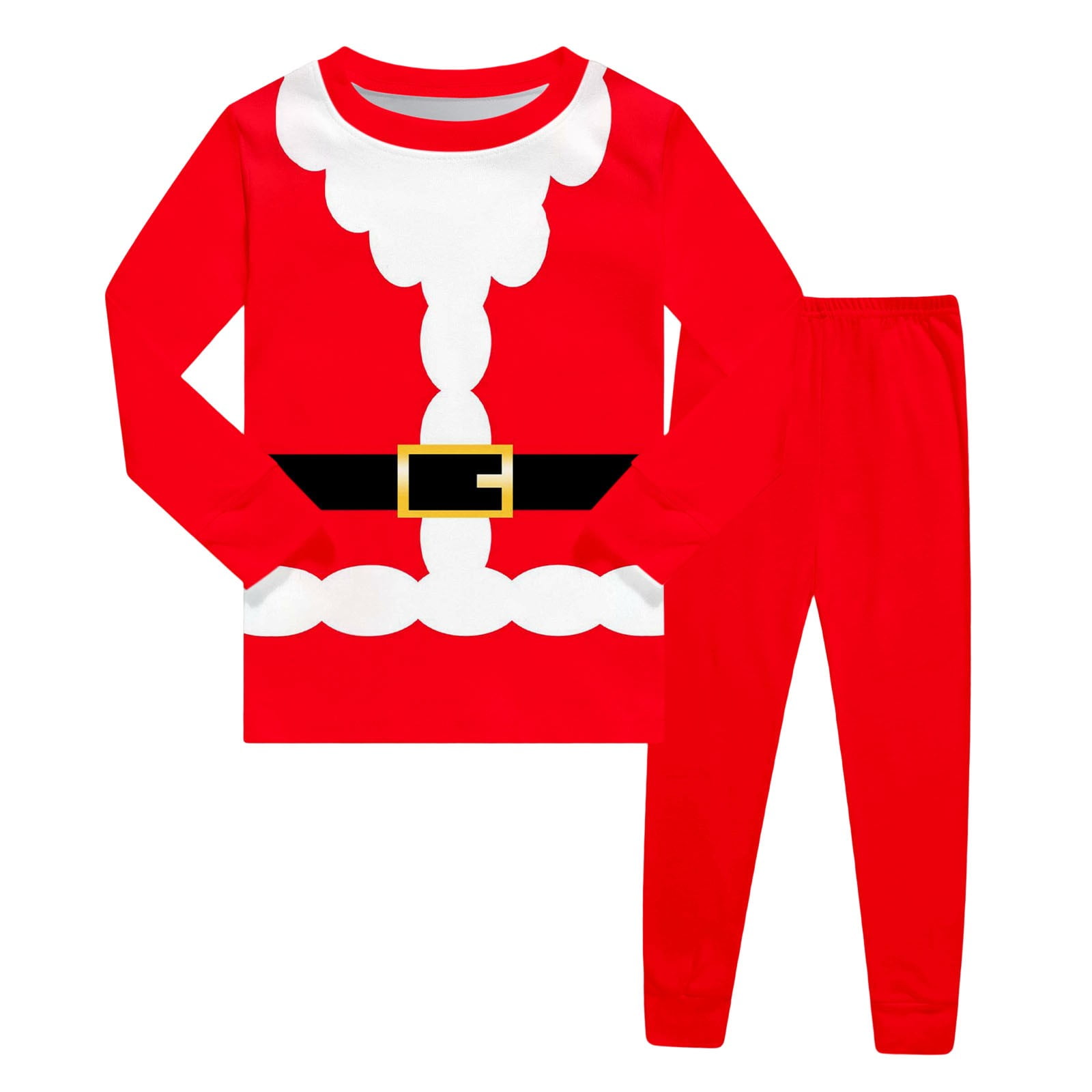 Boys Christmas Pajamas Santa Claus Pajamas Holiday Long Sleeve Crew ...