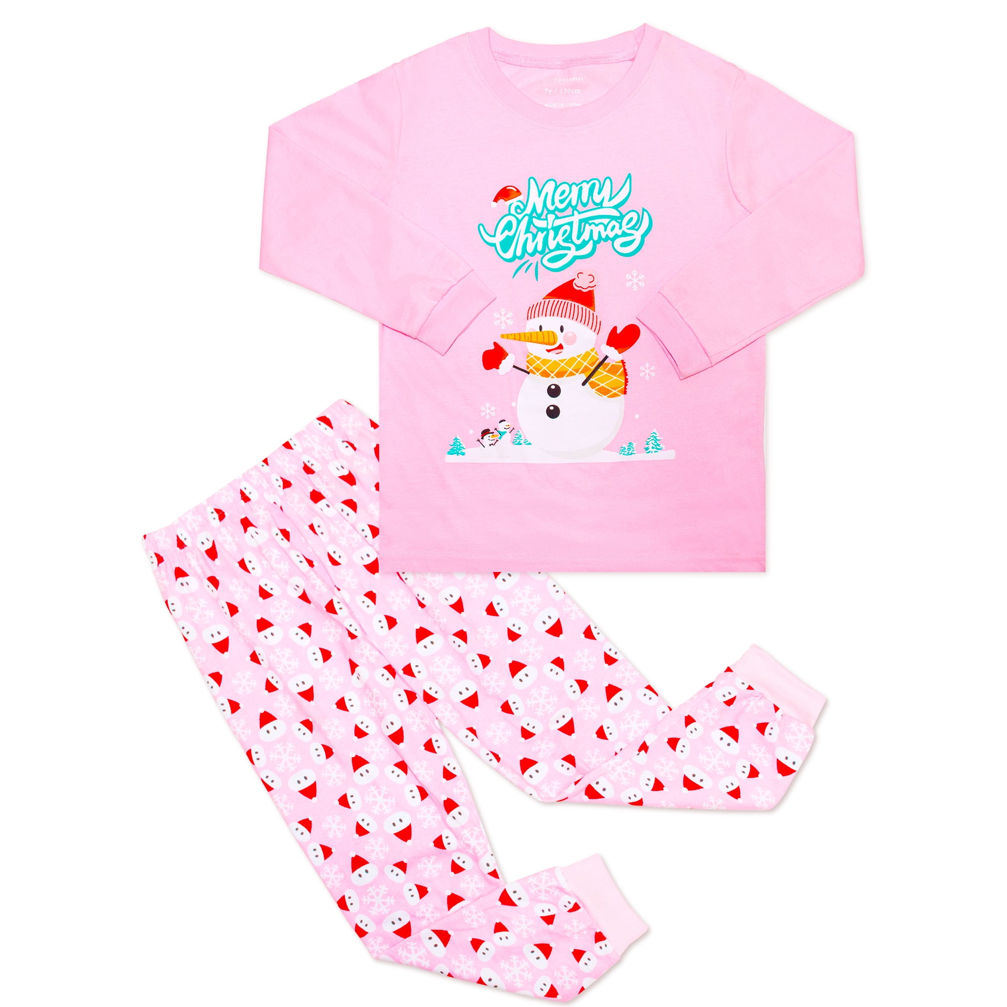 SkiBeaut Boy's Christmas Pajamas Cotton Kids Santa Claus Snowmen Pjs ...