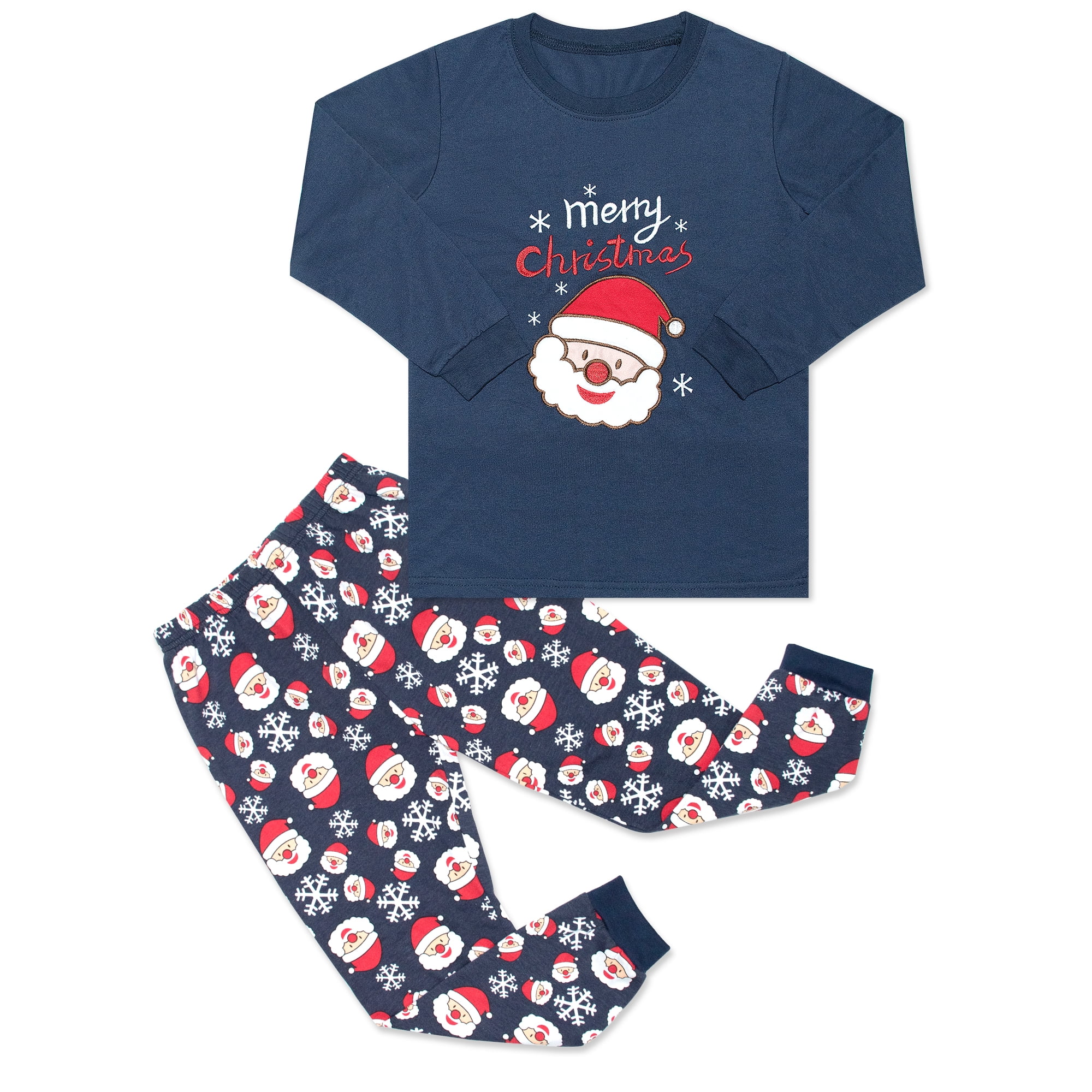 SkiBeaut Boy's Christmas Pajamas Cotton Kids Santa Claus Snowmen Pjs ...