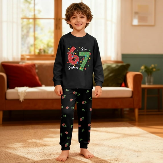 Boys Christmas Pyjamas 67 Meme Pyjamas Set Boys Girls Sleepwear Six ...