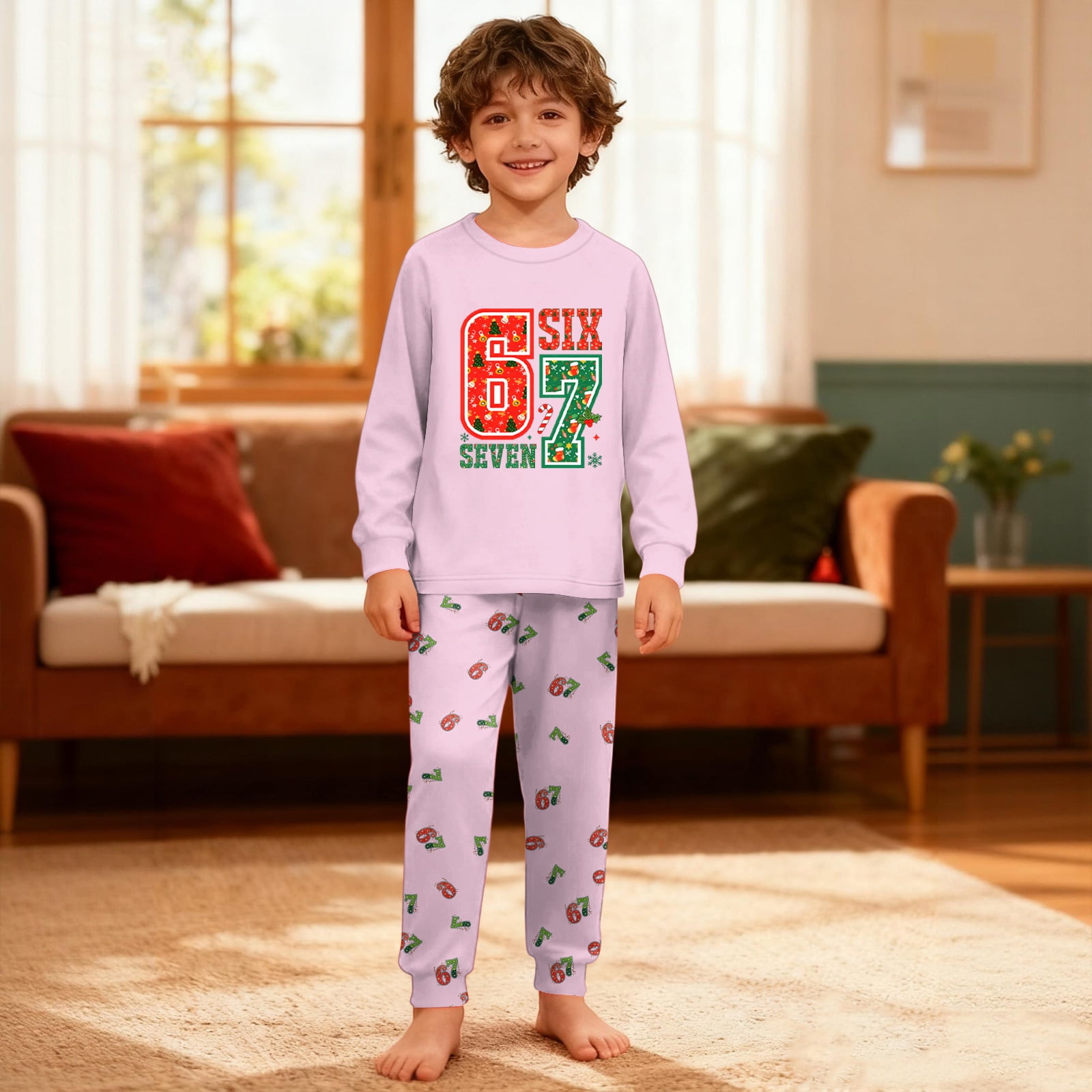 Boys Christmas Pyjamas 67 Meme Pyjamas Set Boys Girls Sleepwear Six ...