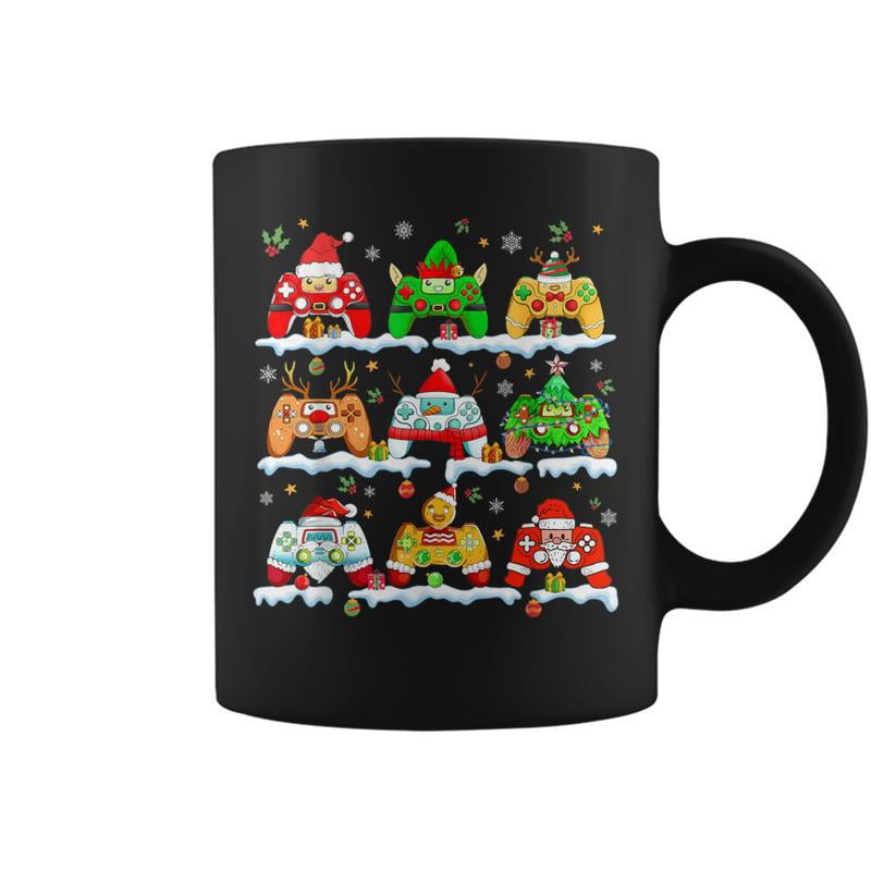 Boys Christmas Santa Elf Snowman Gaming Controllers Gamer Coffee Mugs ...