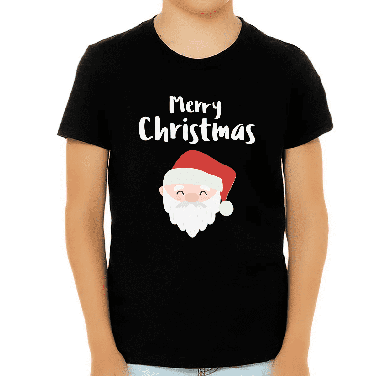 Boys Christmas T-Shirt | Soft 100% Cotton Holiday Short Sleeve Santa ...