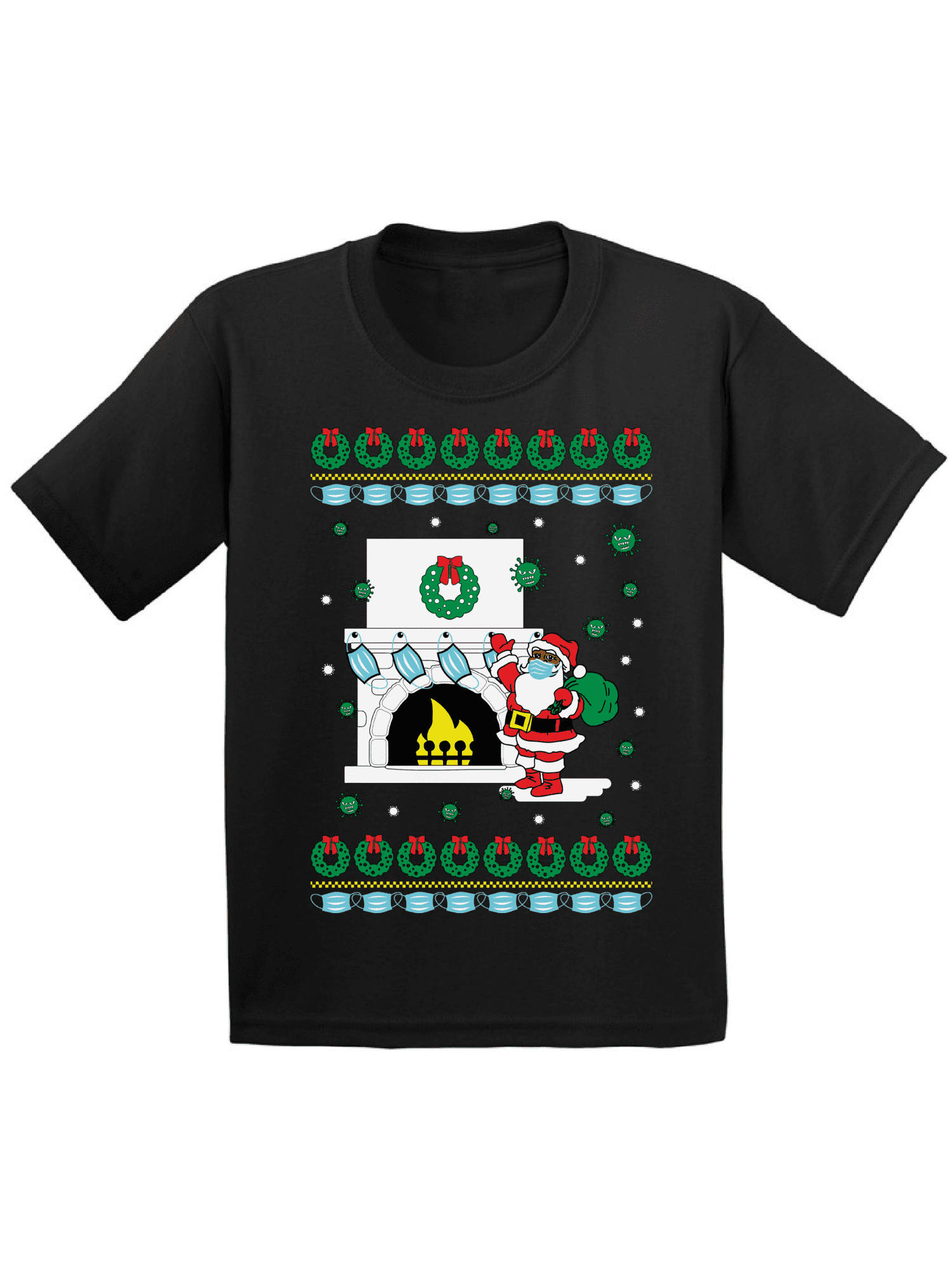 Boys Christmas T-Shirt | Soft 100% Cotton Holiday Short Sleeve Santa ...