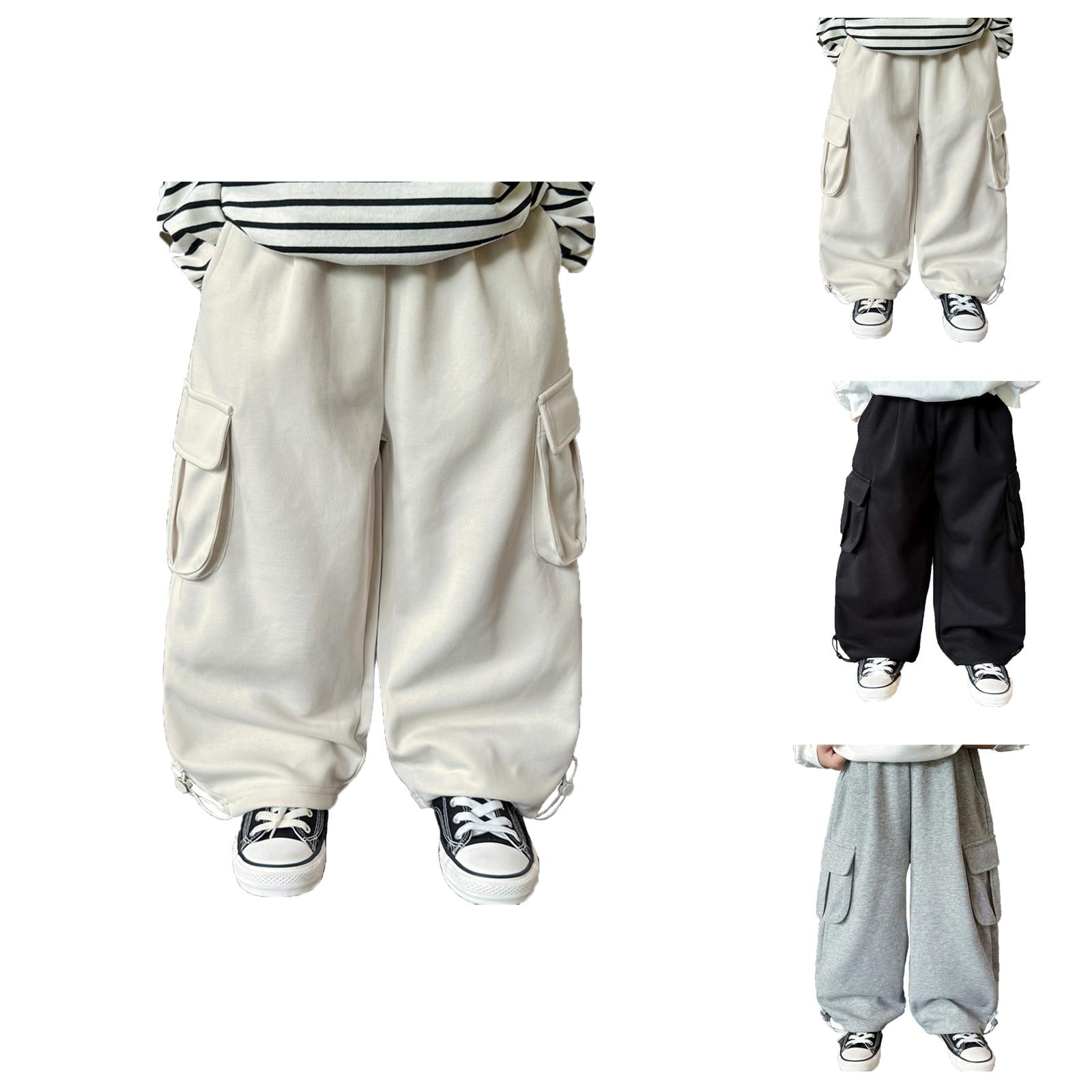 Boys Clothes Boys Casual Trousers Solid Color Bottoms for Daily Wear ...