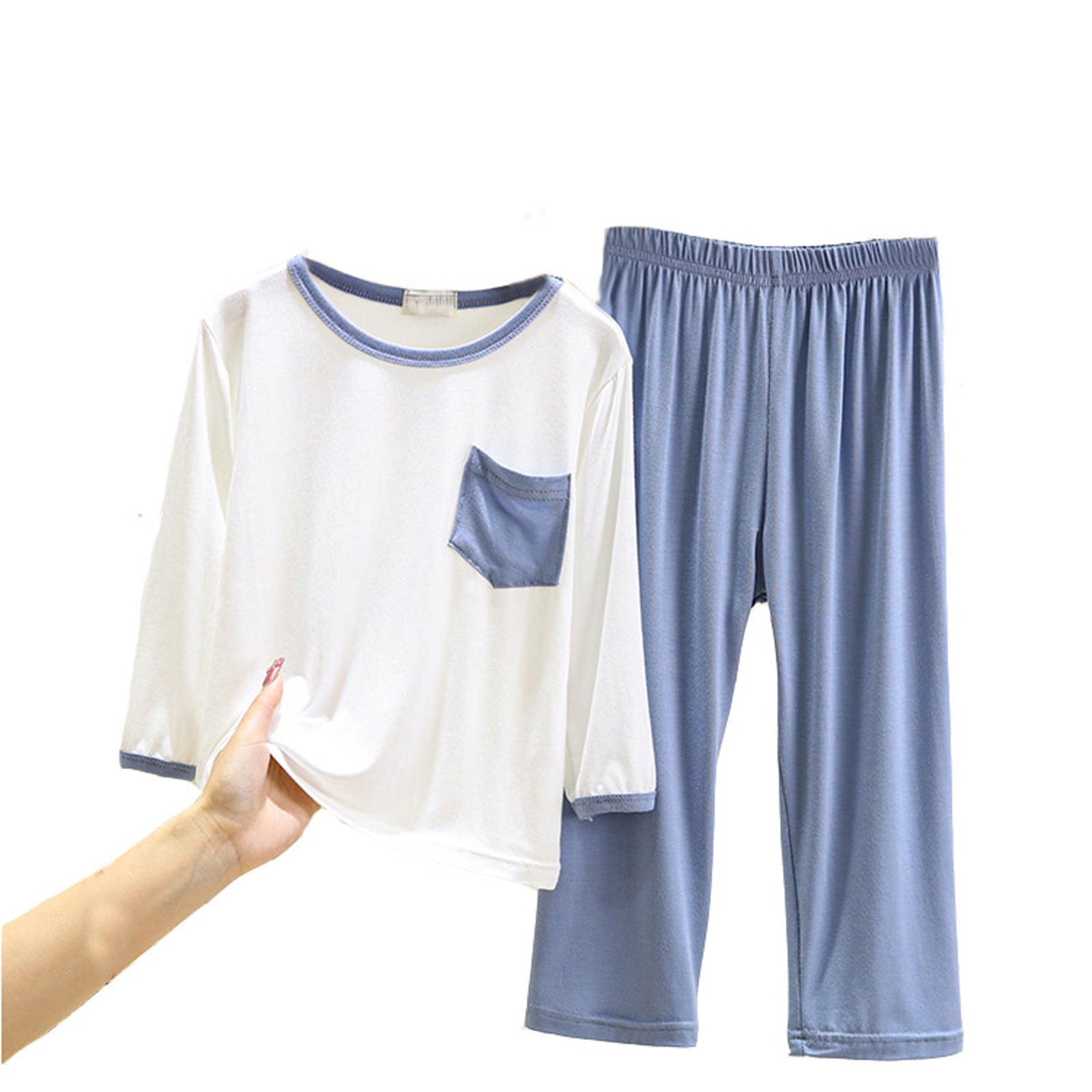 Boys Clothes Children's Long Sleeve Shirt Shorts Set Thin Home Wear ...