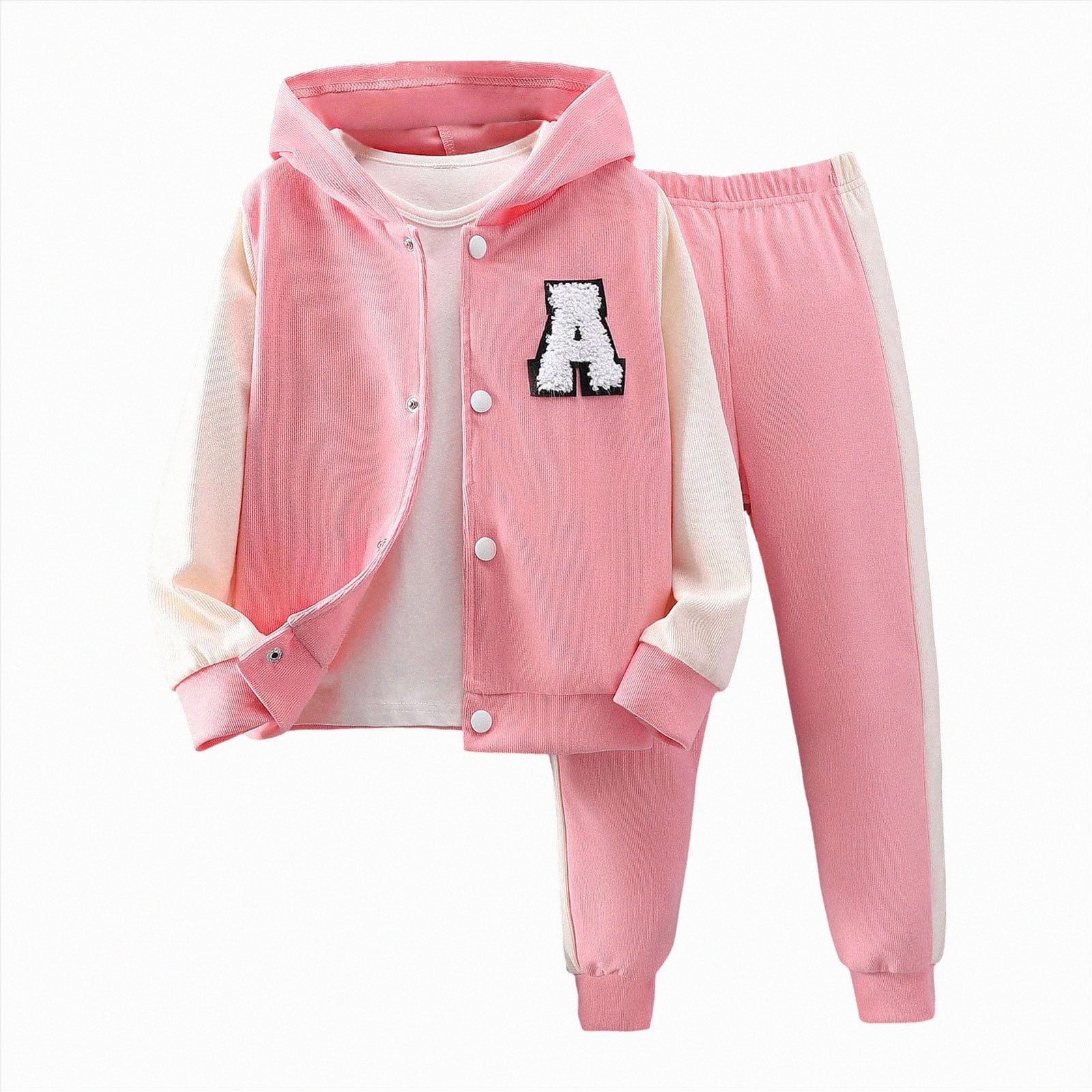 Boys Clothes Long Sleeve Pullover Color Block Sweatpants 2 Piece Fall ...