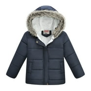 BJUTIR Toddler Little Girls Boys Warm Winter Snowsuit Hoodie Zip Thick Coats Jacket Outwear ...