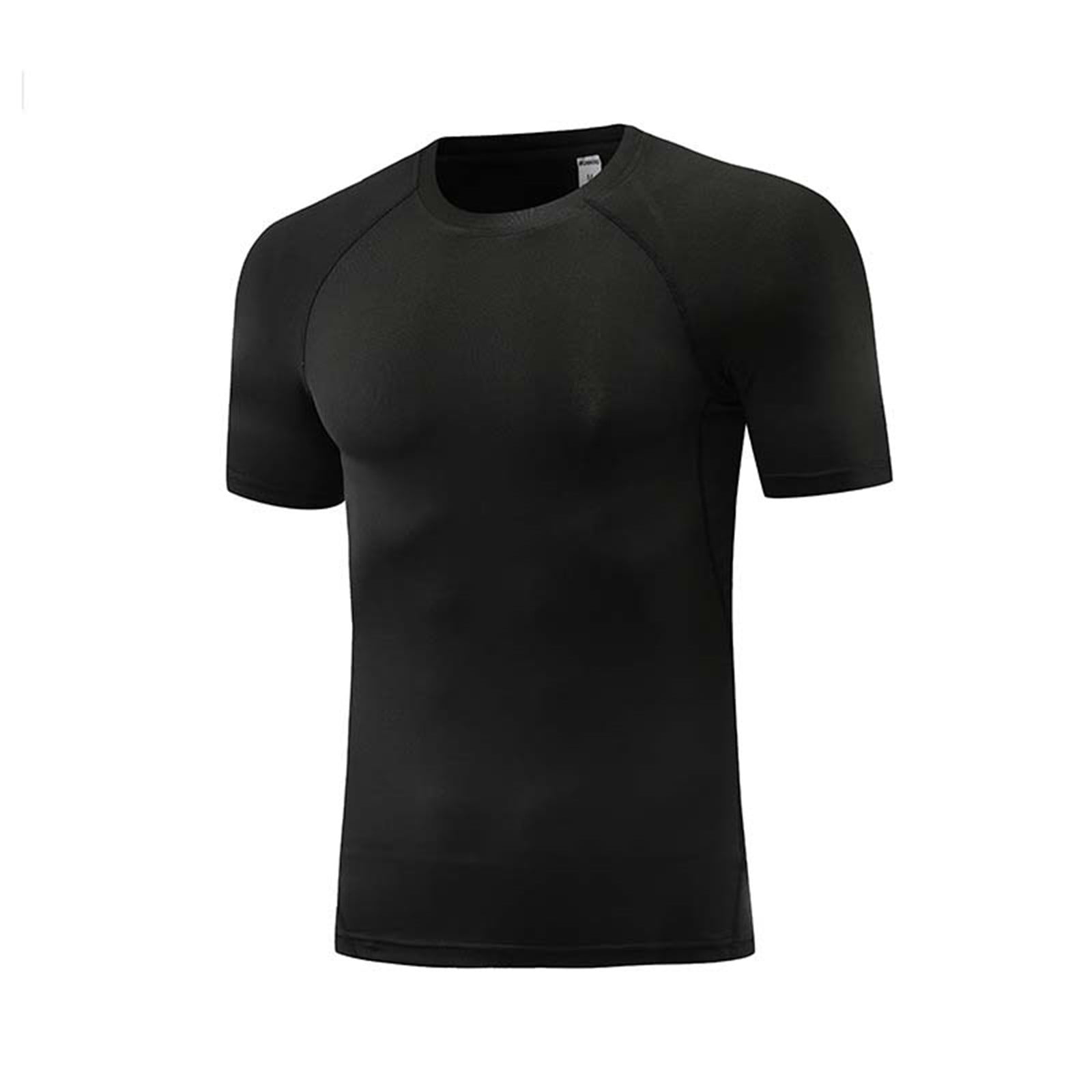 Boys Compression Shirt Athletic Performance Tops Wicking Breathable Fit ...