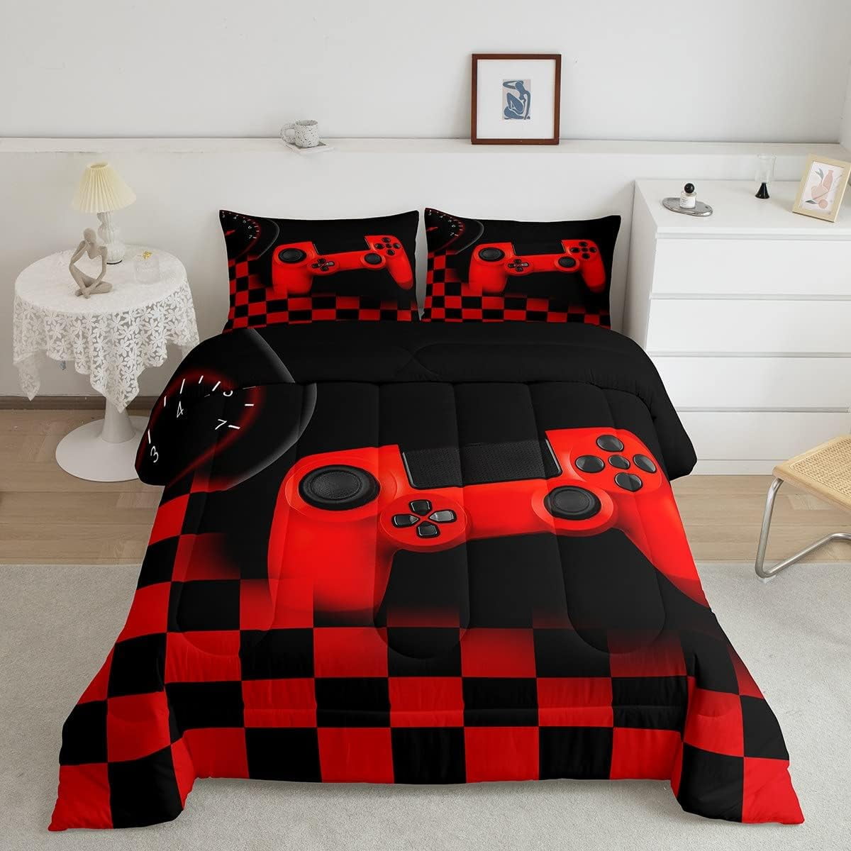 Boys Construction Comforter Set Truck Bedroom Decor for Kids Girls ...
