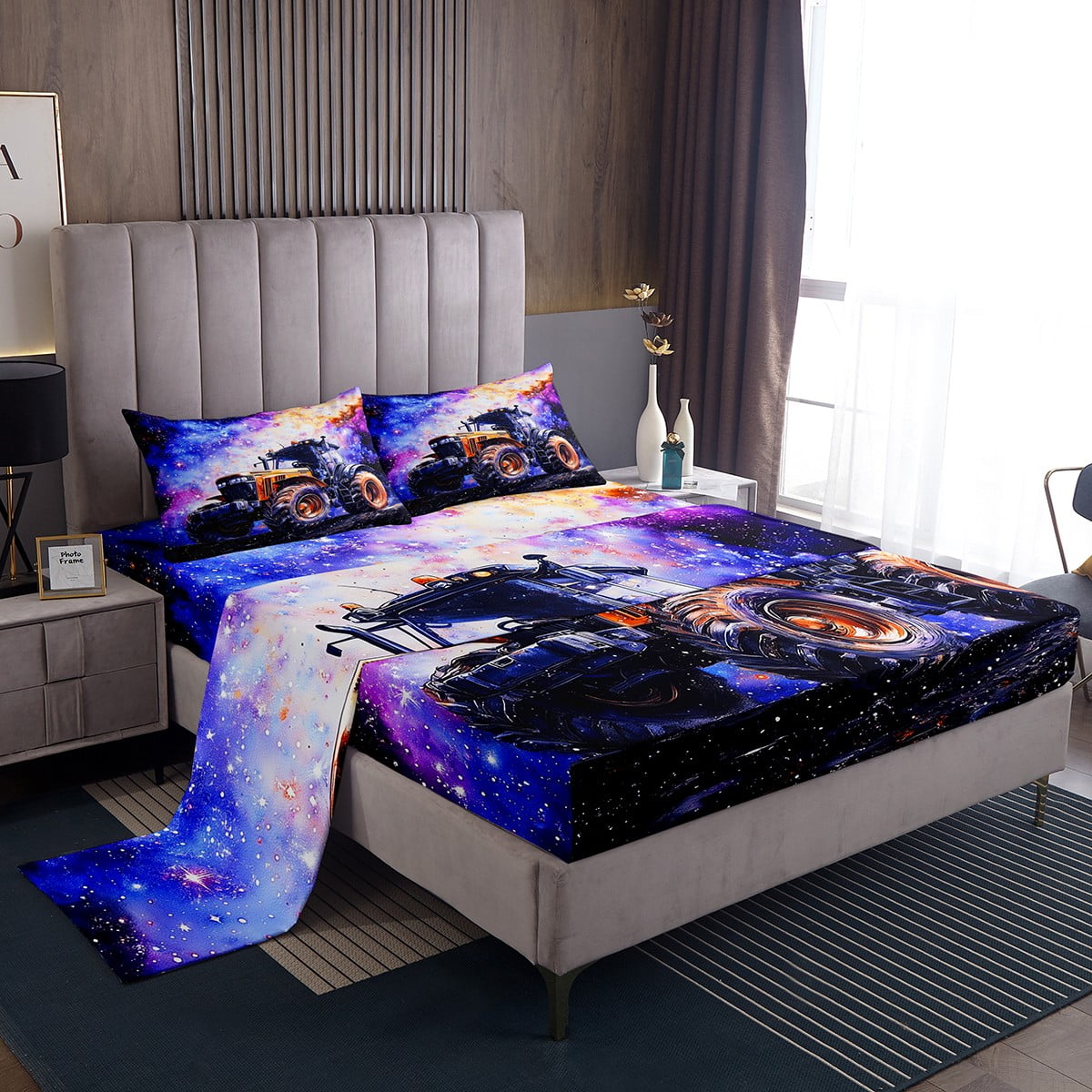 Constructions Car Bed Sheets Full Size,Farm Machinery Tractor Truck ...