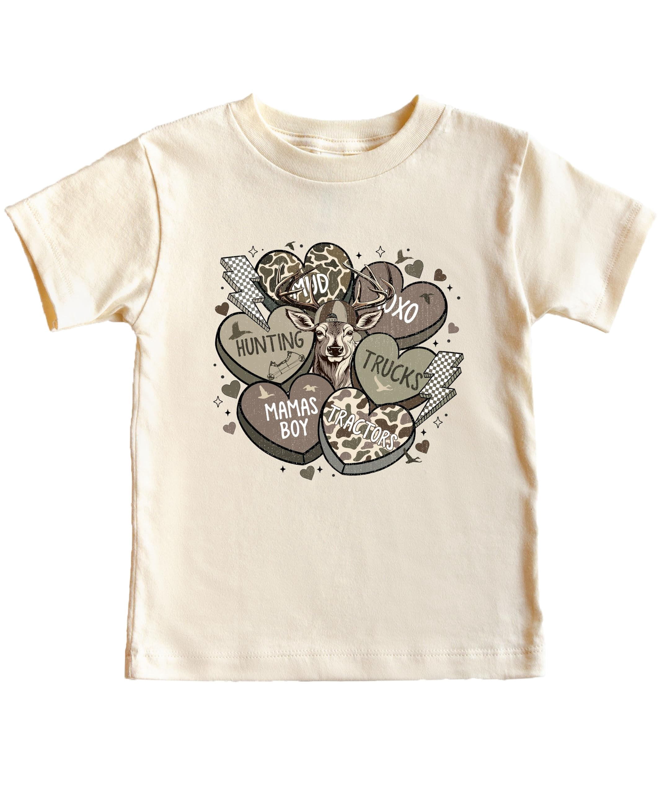 Boys Conversation Hearts Valentine's Day Shirt Country Camo Mama's Boy ...