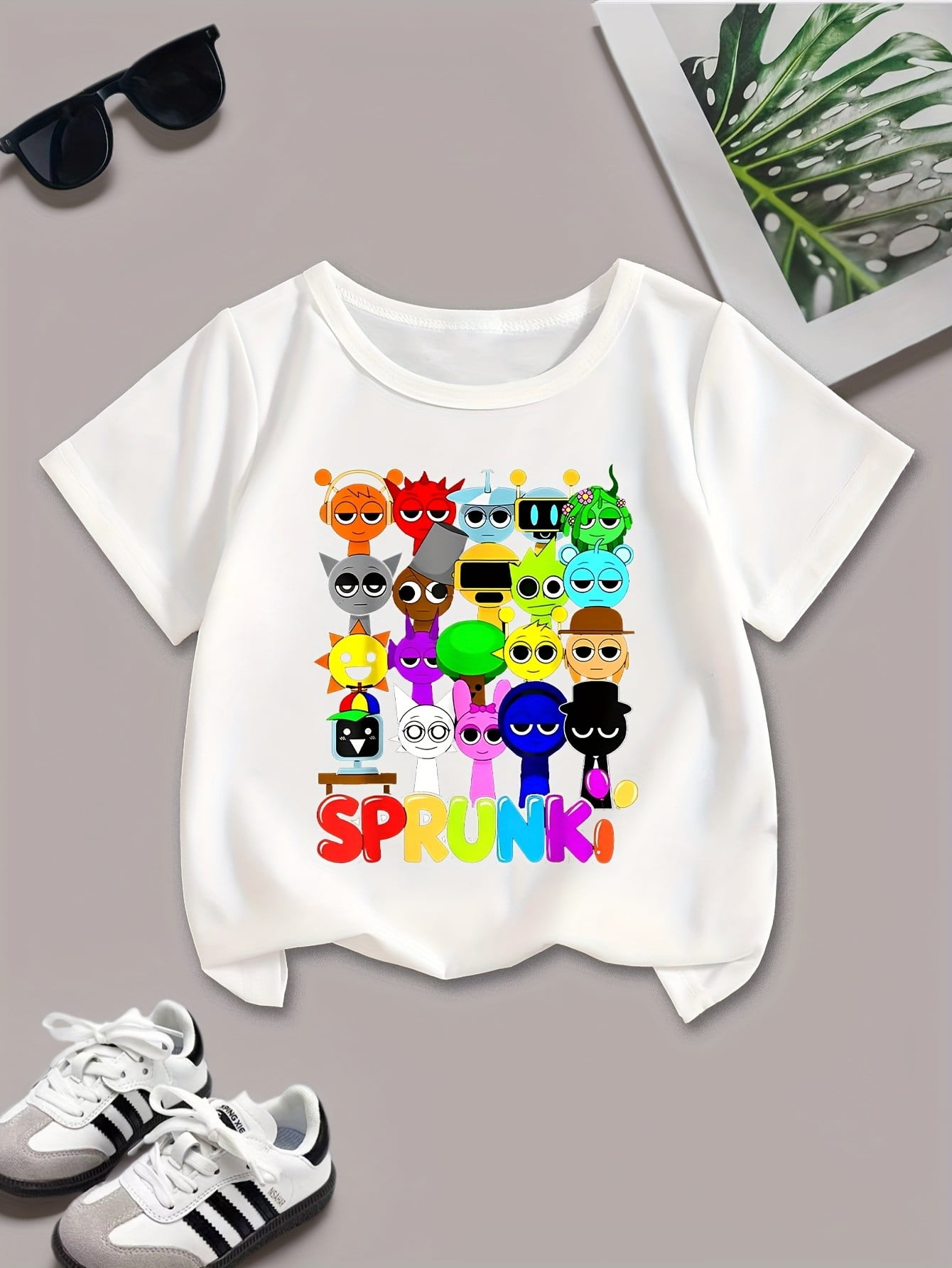 Boys' Cool Alien Cartoon Print Short Sleeve T-Shirt - Black Crew Neck ...