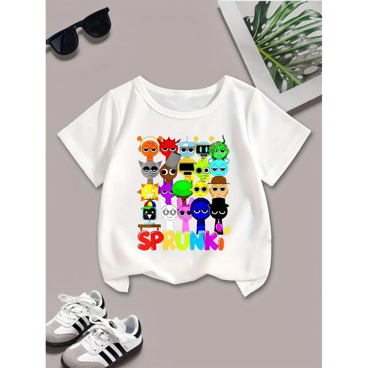 Boys' Cool Alien Cartoon Print Short Sleeve T-Shirt - Black Crew Neck ...