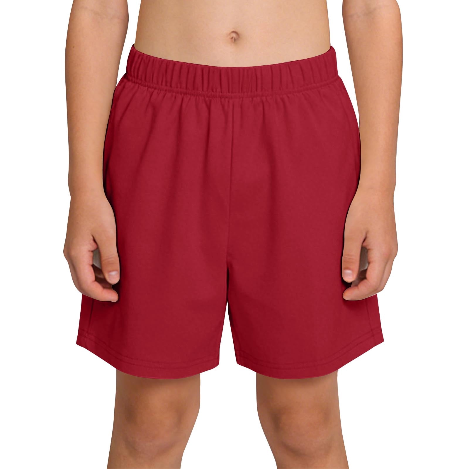 Boys Cotton Athletic Shorts Quick Dry Elastic Waist Solid Shorts Summer ...