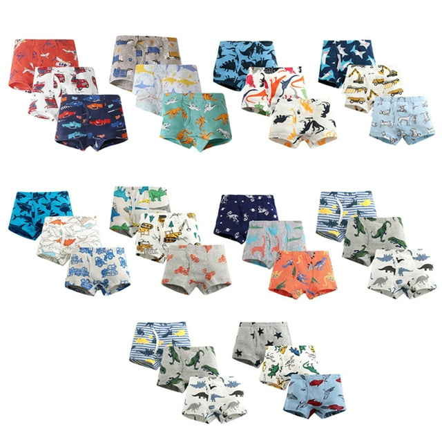 Boys' Cotton Brief Soft Underwear,Cute Print Briefs Shorts Pants Cotton ...