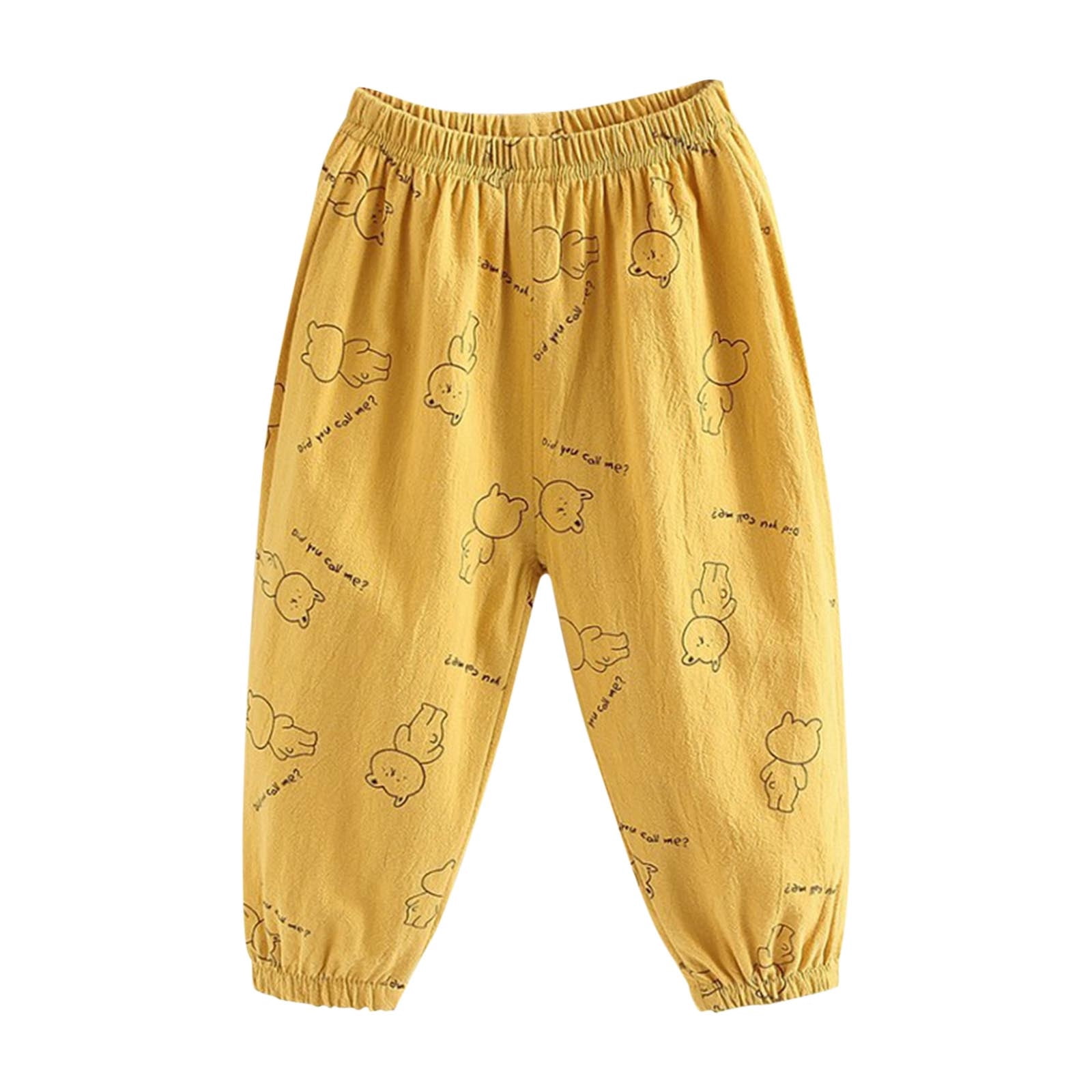 Boys Cotton Jogger Pants Casual Jogging Pants Elastic Waist Long Sports ...