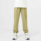 Boys Cotton Jogger Pants Elastic Ankle Cuffs Army Green Kids Sweatpants ...