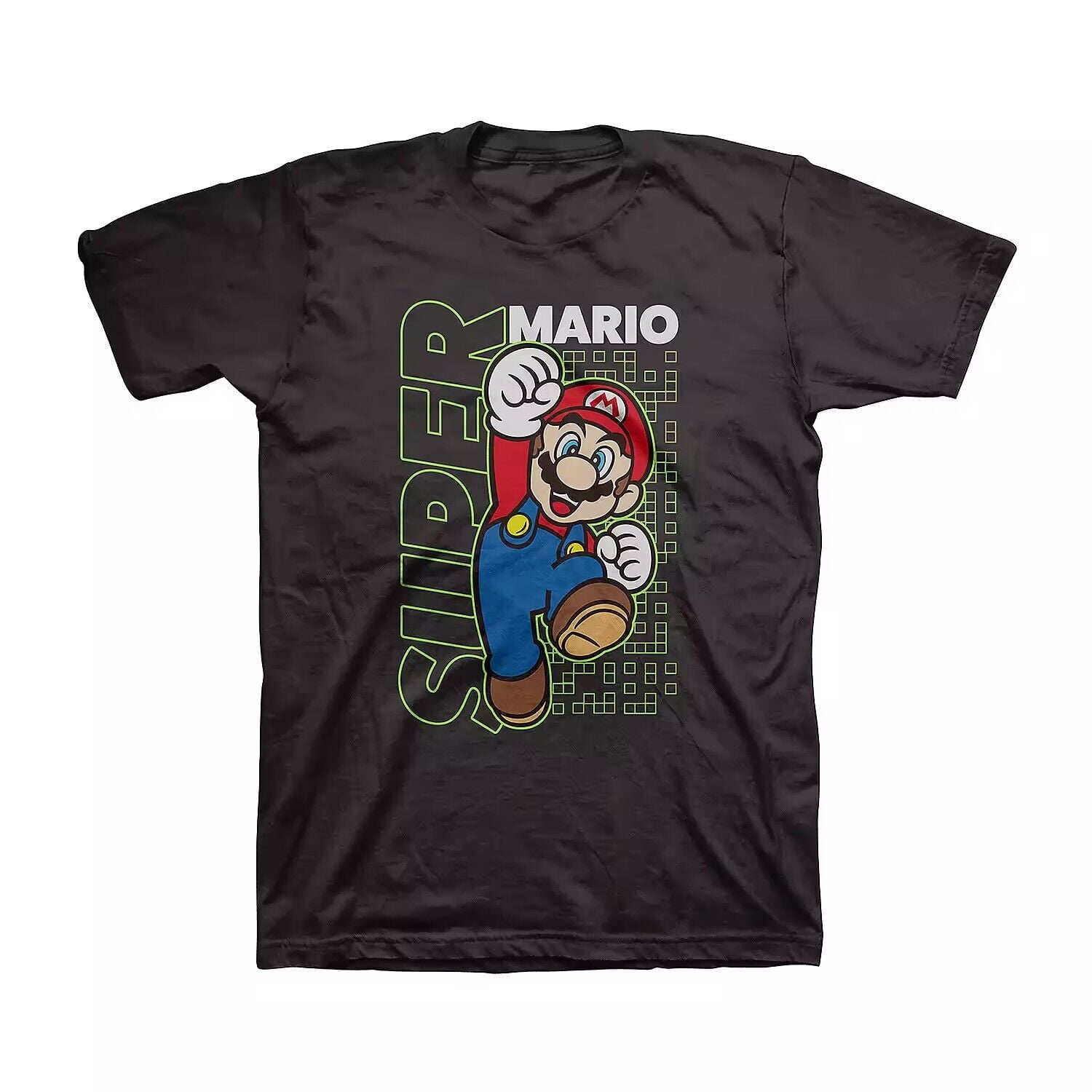 Boys Crew Neck Super Mario Short Sleeve Graphic T-Shirt Size XL ...