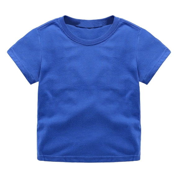 Boys Crewneck T Shirt Organic Soft Solid Design Short Sleeve Tee ...