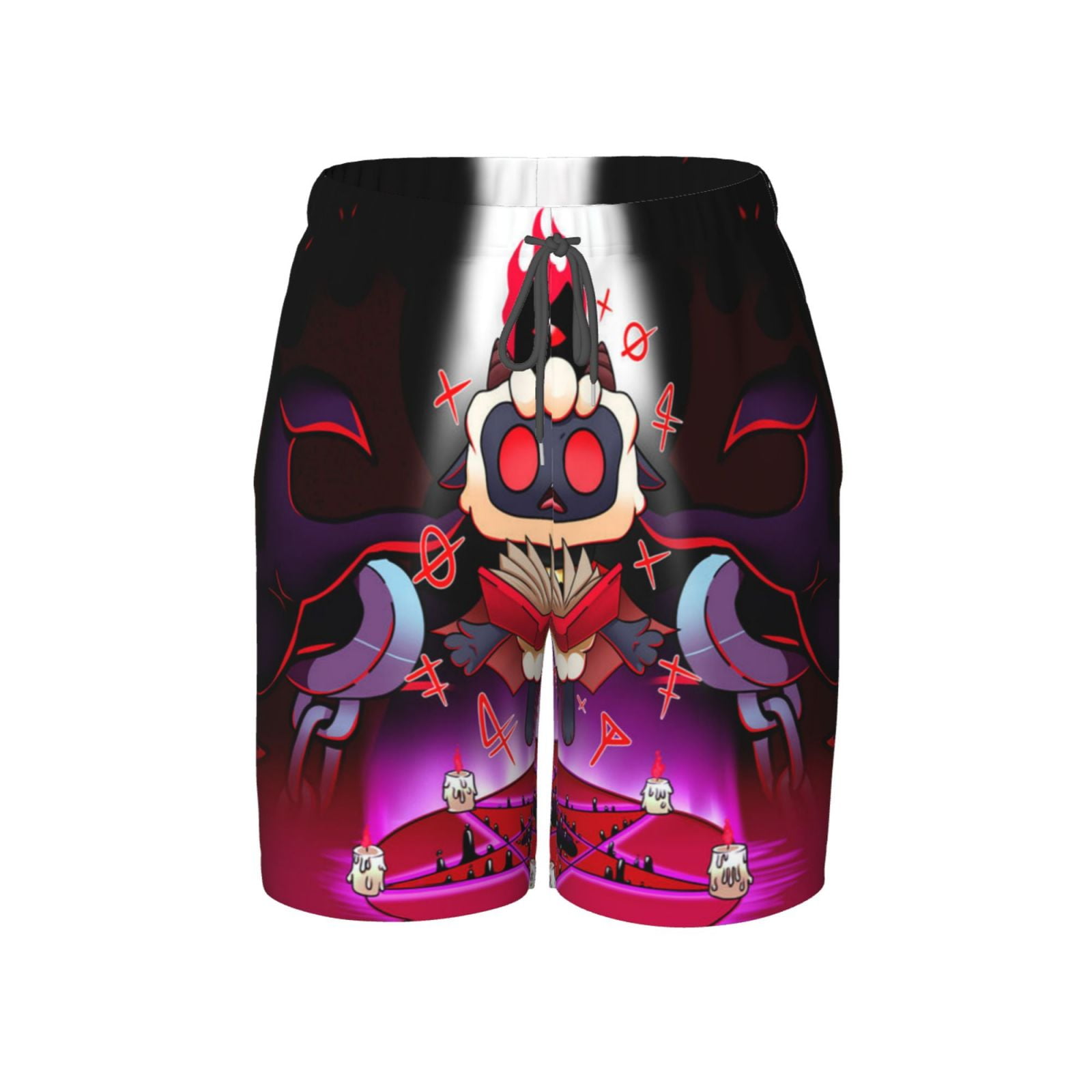 Boys Cult Of The Lamb Swim Trunks With Mesh Liner Kids Cartoon Quick ...