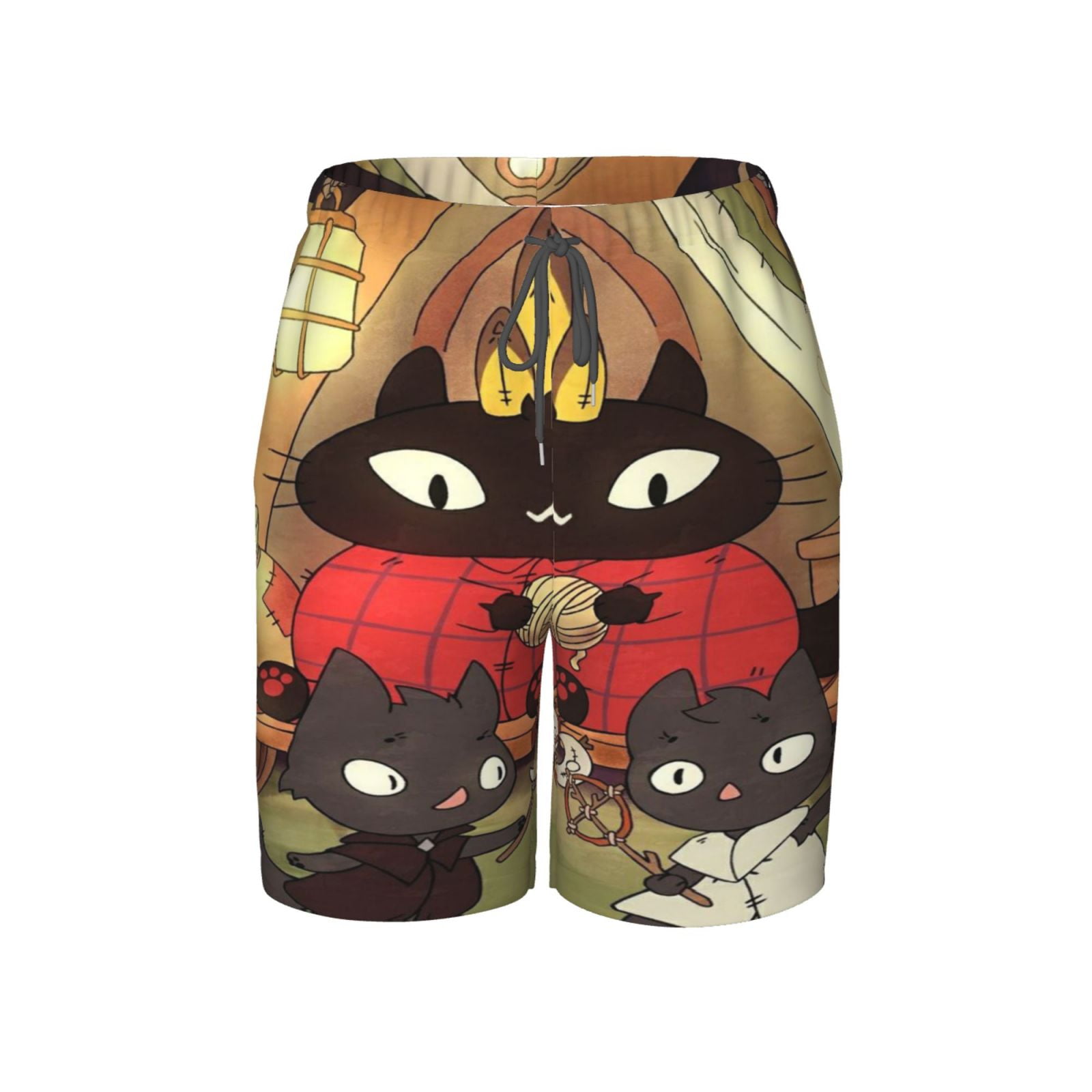 Boys Cult Of The Lamb Swim Trunks With Mesh Liner Kids Cartoon Quick ...